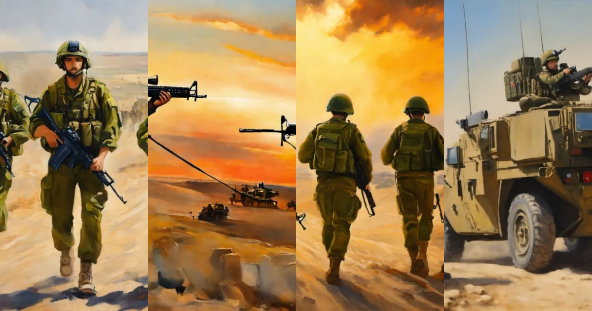 Lexica - Oil painting of IDF soldiers