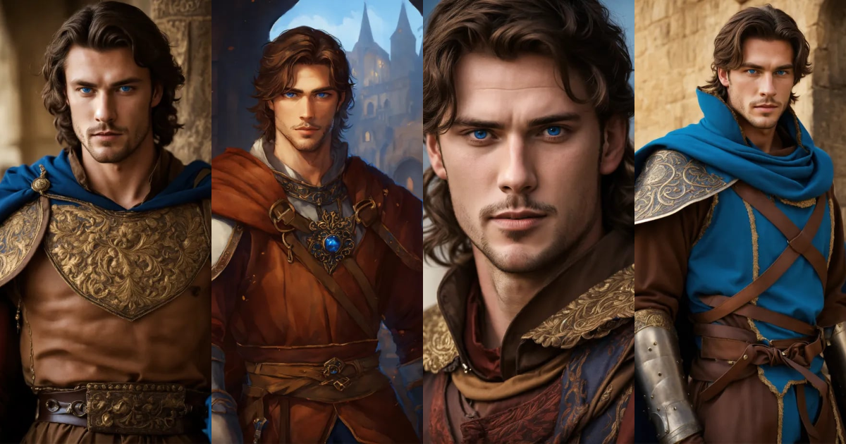 Lexica - Very handsome man, blue eyes, brown hair, courageous, athlete ...