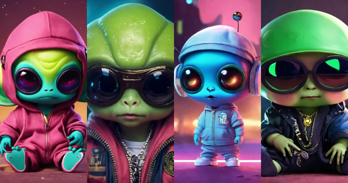 Lexica - Cute baby alien rapper