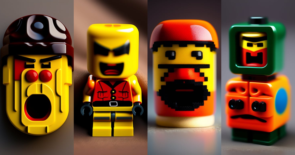 Lexica - Angry lego figure face