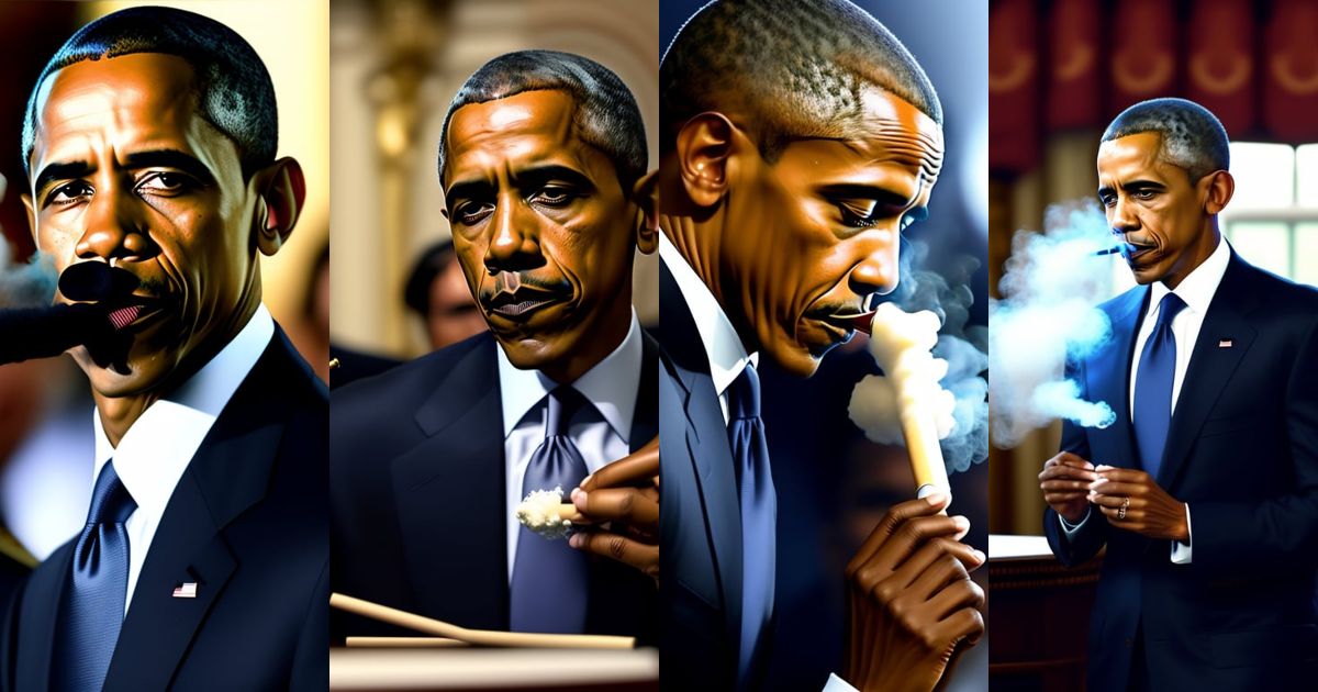 Lexica - Barack Obama smoking a joint