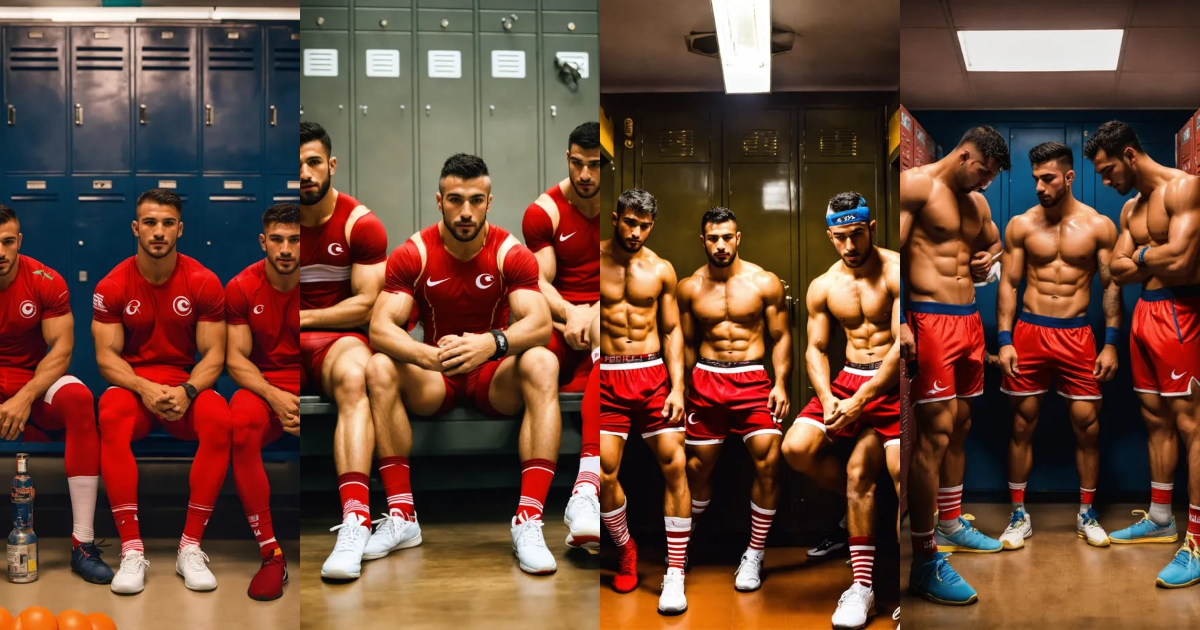 Lexica - Group of turkish athletes skinny handsome boxer wrestlers ...