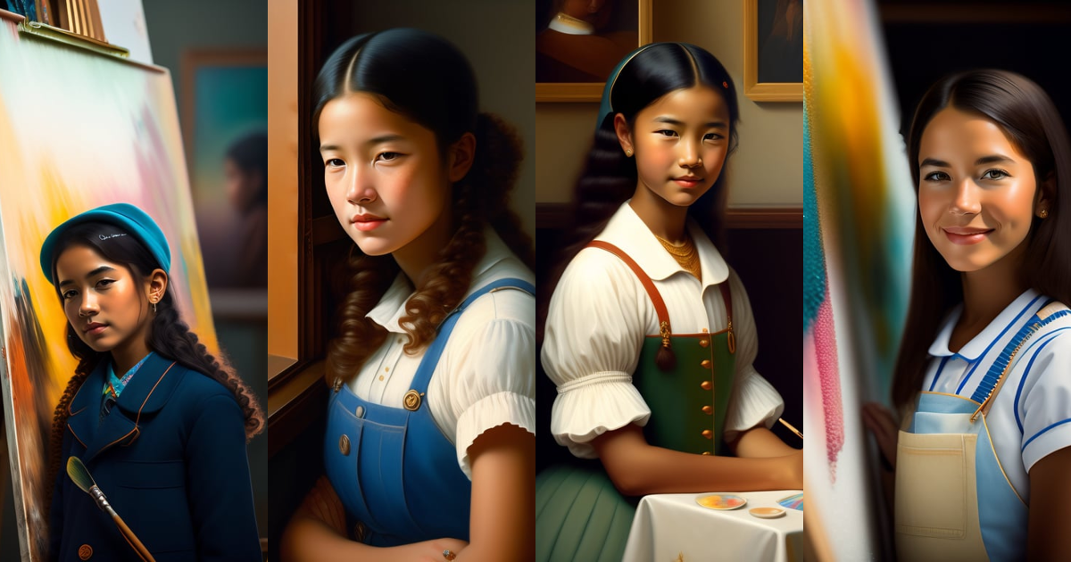 Lexica - Portrait of a painter girl in a patriarchal society