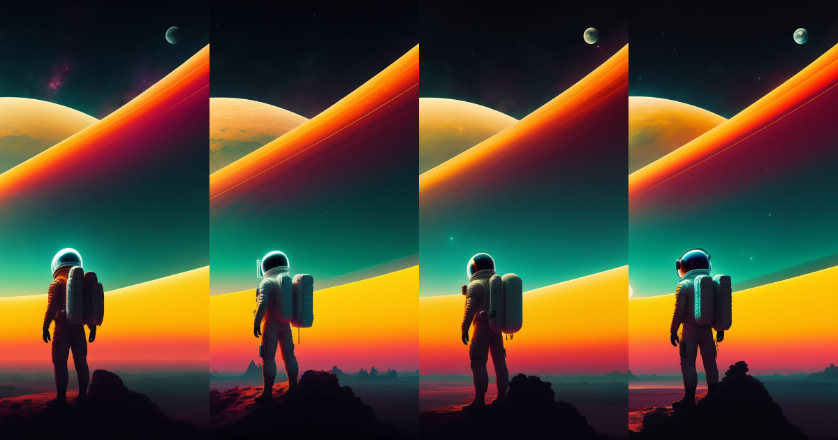 Lexica - Portrait a Lost astronaut in Jupiter, epic scene,displaying in ...