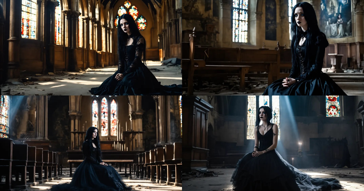 Lexica - Hyperrealist, photographic quality, dramatic dark goth scene ...