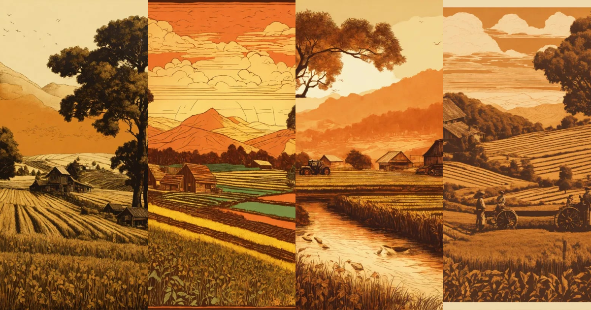 Lexica - In wood block etching style, in 3 colors The beauty and ...