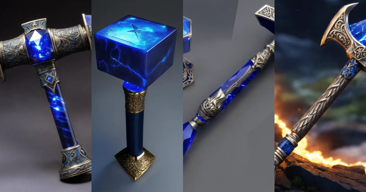 Lexica - Great hammer. Lightning. Weapon. D&D. Hammer head is ...