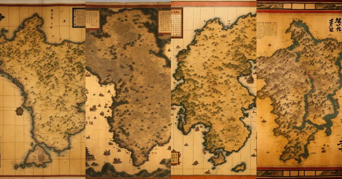 Lexica - Sango(three kingdom) antique map, real product photo