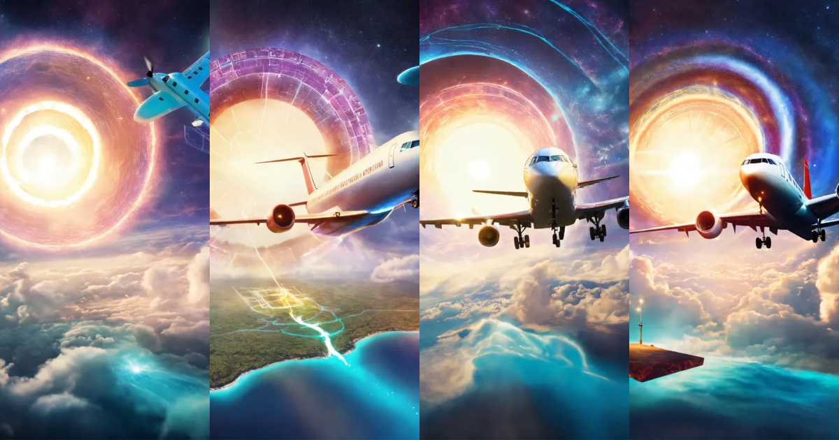 Lexica - Plane flying into interdimensional portal