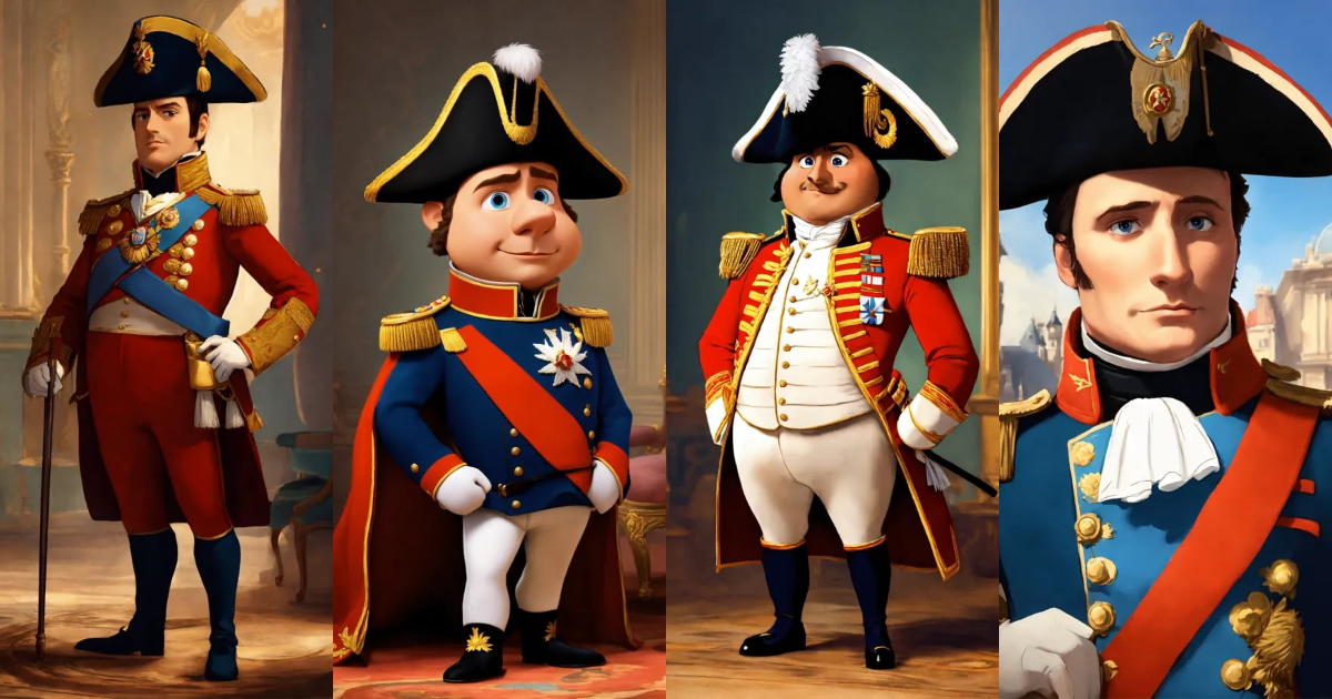 Lexica - Pixar animation of napoleon bonaparte, pixar style cartoon