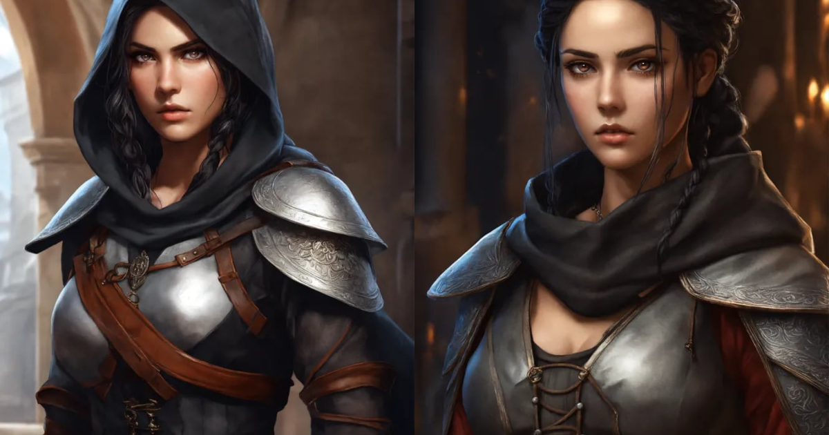 Lexica - Portrait, serious looking female, medieval fantasy ...