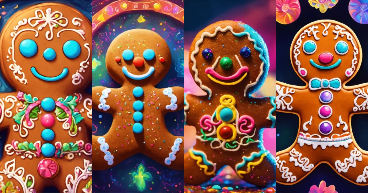 Lexica - Traditional cute Gingerbread man with perfect eyes on a ...
