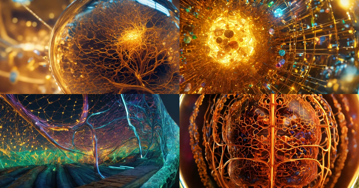 Lexica - A human brain in a glass tube, neural networks, arrays ...