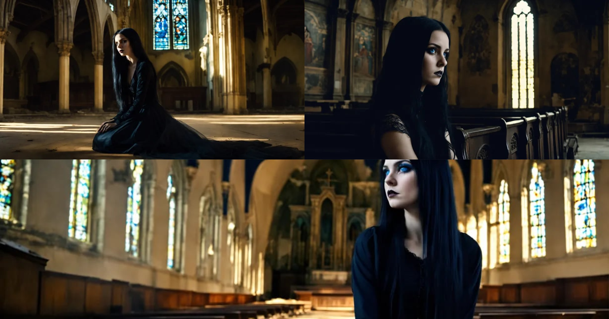 Lexica - Hyperrealist, photographic quality, dramatic dark goth scene ...