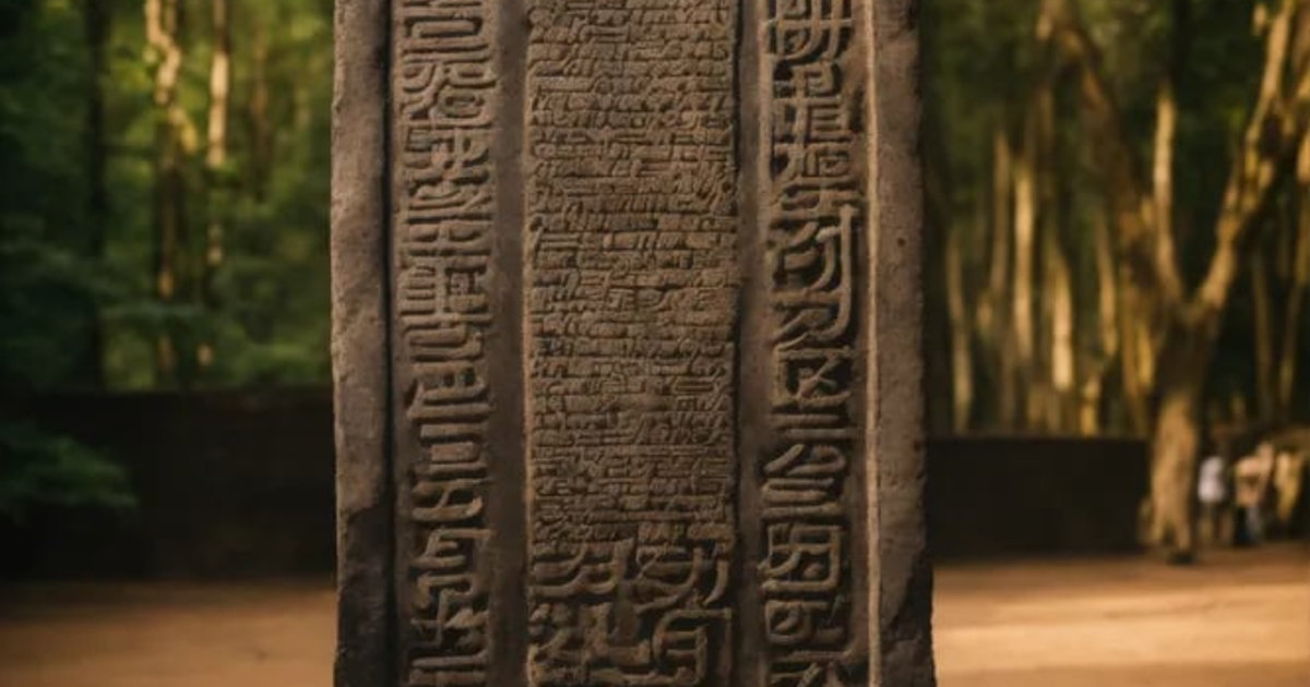 Lexica - A black stone tablet two feet wide by three feet high has some ...