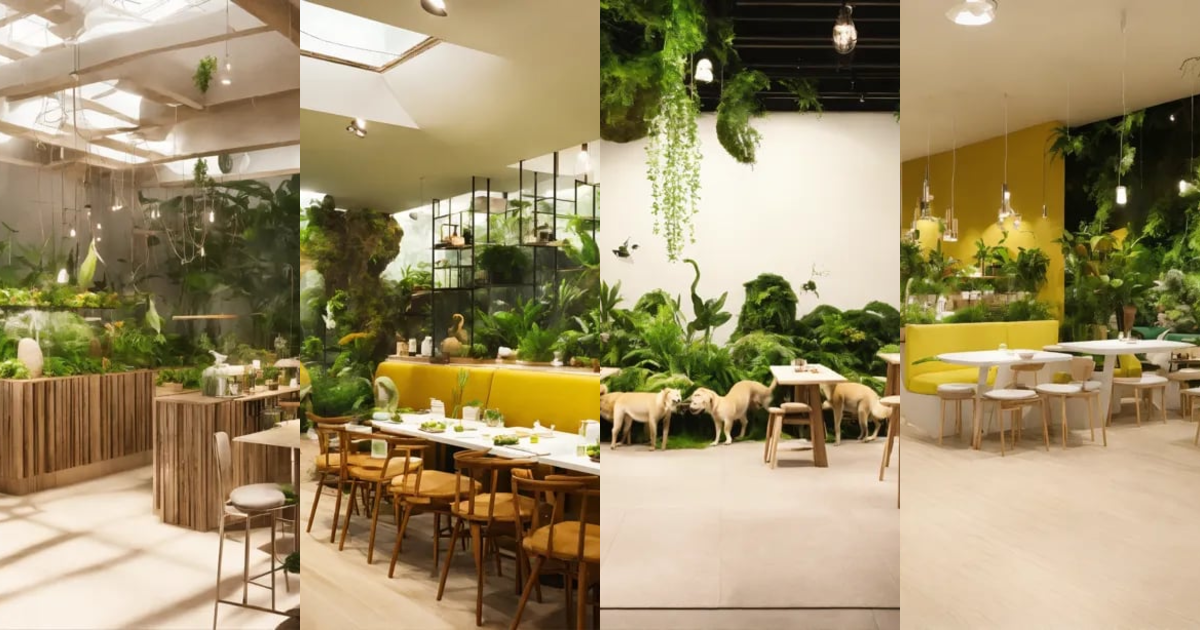 Lexica - Reptile and pet cafe, sectioned off into jungle section and ...