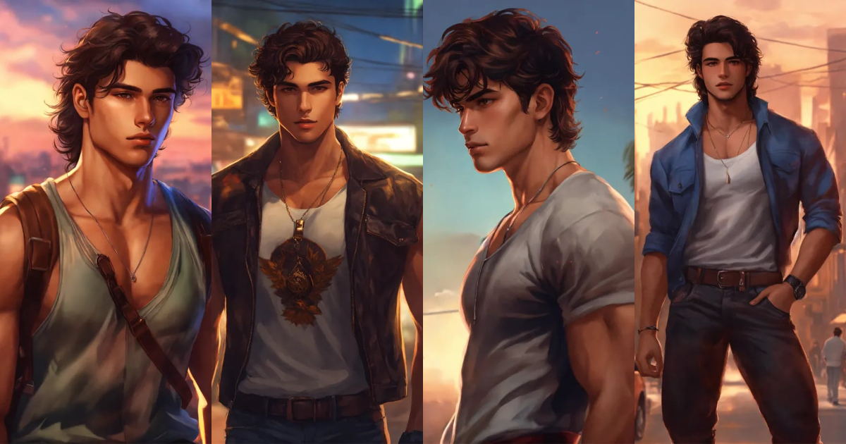 Lexica - 22-year-old man with dark brown hair, athletic body type, late ...