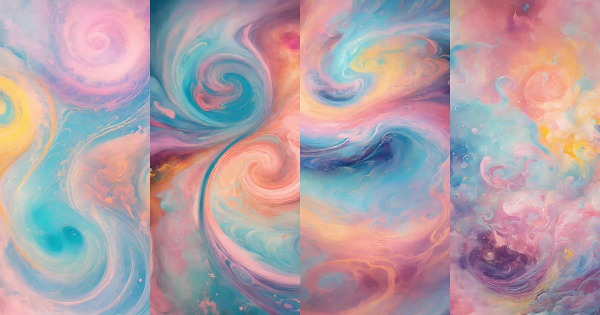 Lexica - Multiple pastel mystical swirls created using the artistic ...