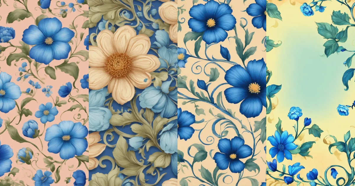 Lexica - Imagine a seamless pattern with a pretty scroll design with ...
