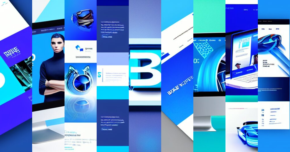 Lexica - Futuristic 3D website brand design portal, blue background ...