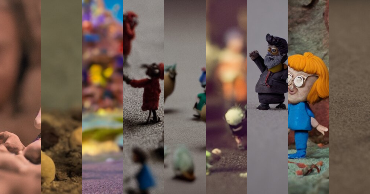Lexica - Cinematic screenshot of a stop motion claymation film about a ...