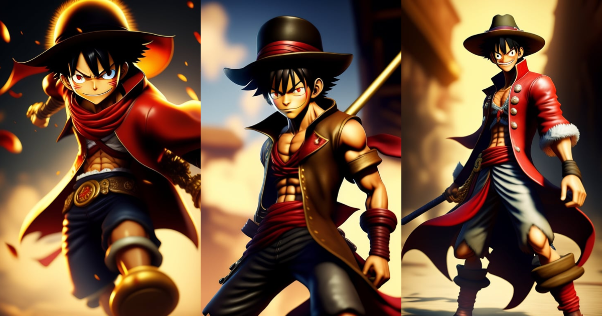 Lexica - Monkey d.luffy assasins creed V4 STYLE