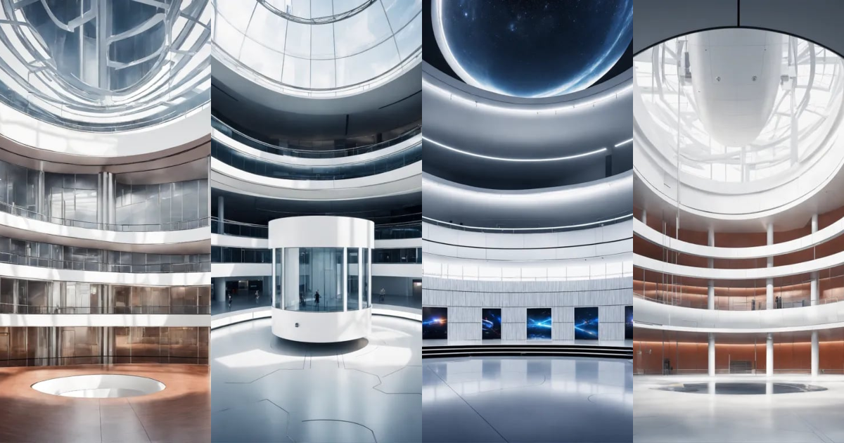 Lexica - A realistic photo from the floor of an infinite tall huge ...