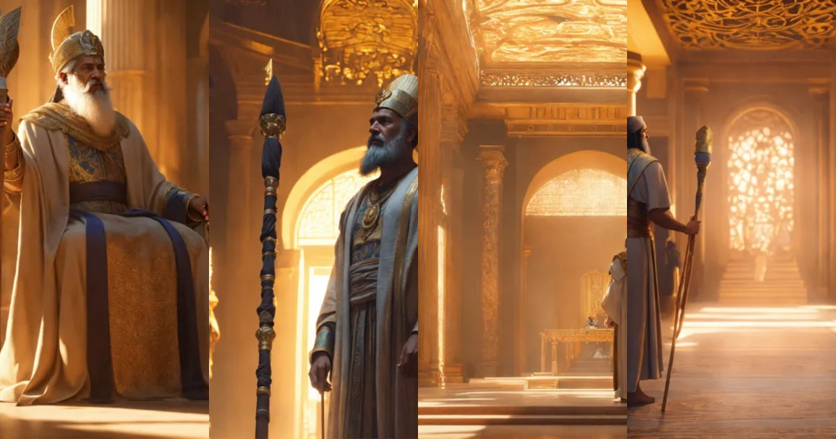 Lexica - Old Moses with his wooden staff, Hebrew robes, speaking in ...