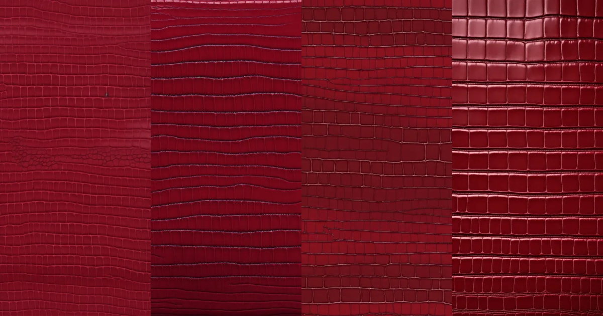 Lexica - Crocodile pattern in burgundy red, animal print, camo
