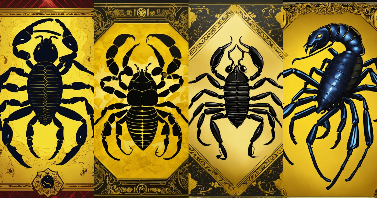 Lexica - A black scorpion, based on the card "el alacrán" of the ...