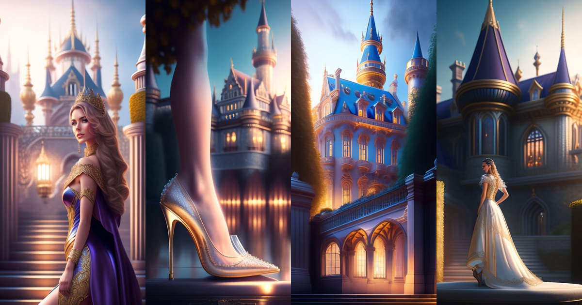 Lexica - Shiny clear high heel shoe in front of a castle, dark fantasy ...