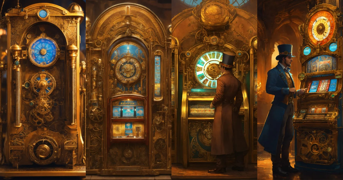 Lexica - Steampunk slot machine. concept art, intricate details, highly ...