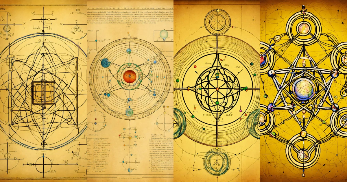 Lexica - Secular religious symbol. Math. Molecules. Magnetism. balance.
