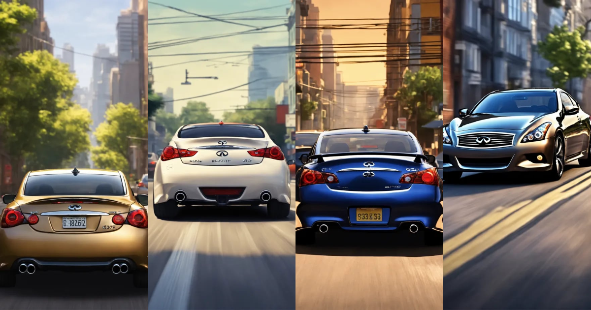 Lexica - Image of an Infiniti g37, from the rear, driving down the ...