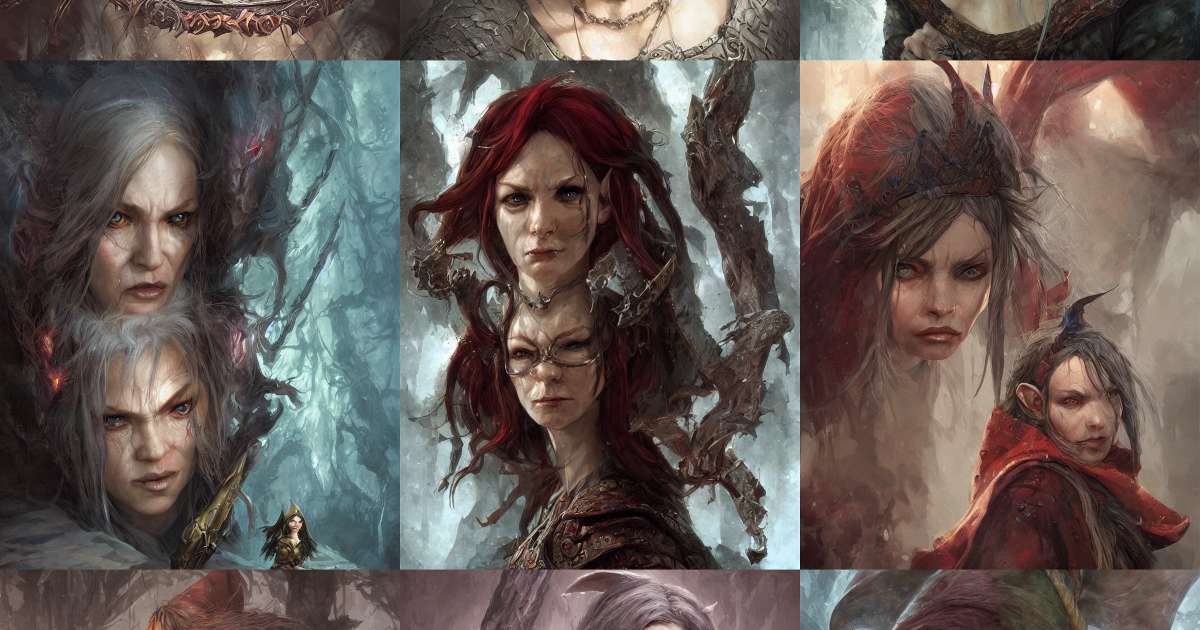 Lexica - A game art portrait of powerful, female angry fantasy elf ...