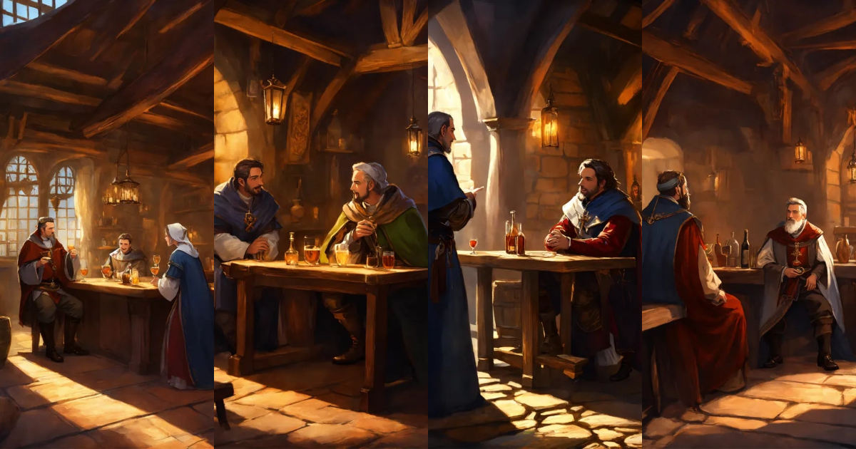 Lexica - Excited, high quality, concept art of a priest talking to a ...