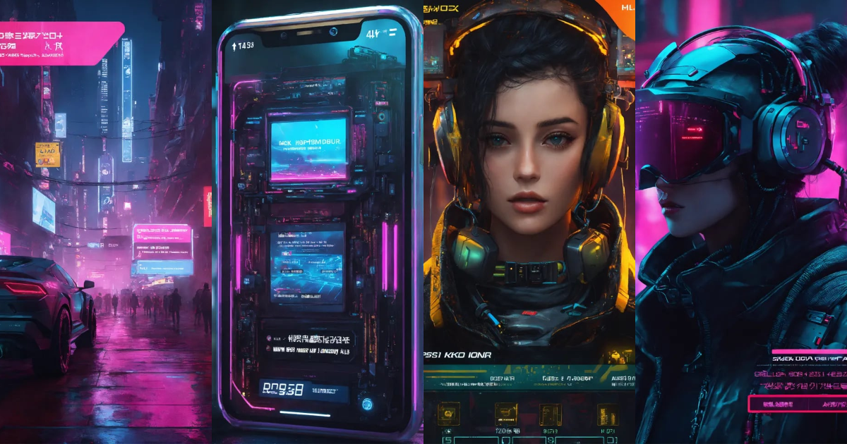 Lexica - Ads widget, cyberpunk style, ultra detailed, 4k