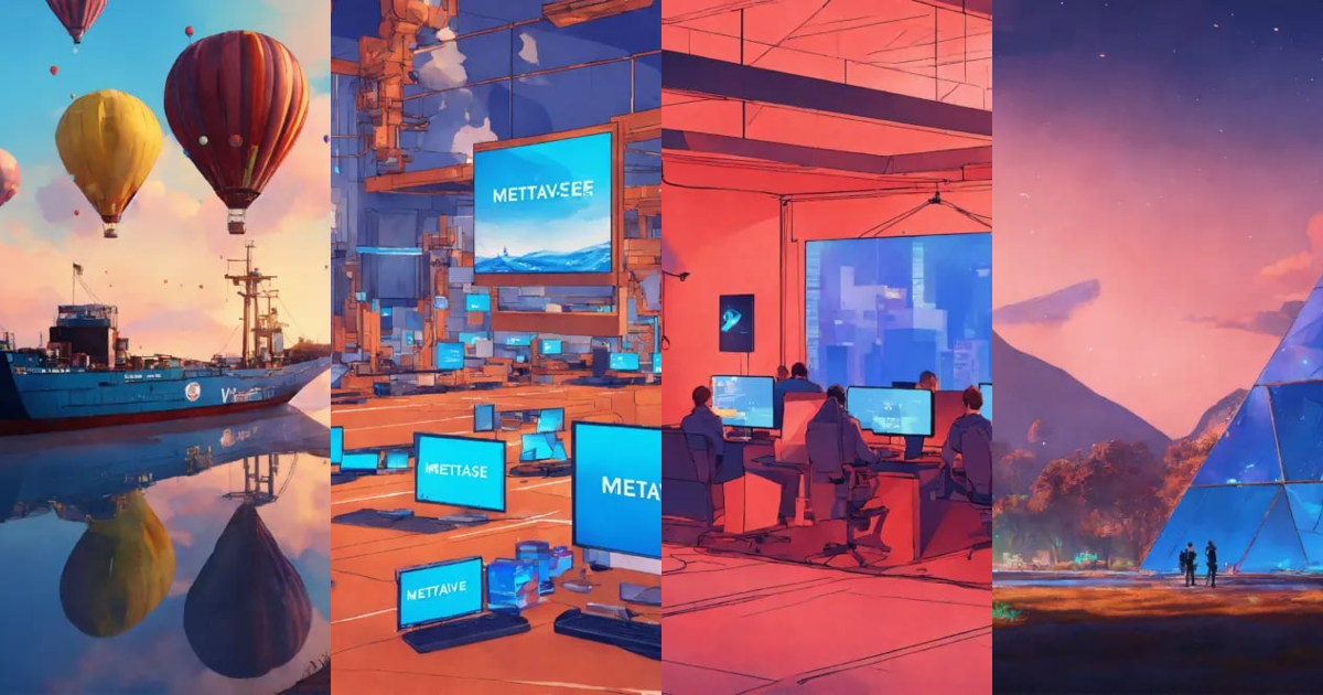 Lexica - Metaverse, employees fired, layoff, blue palette