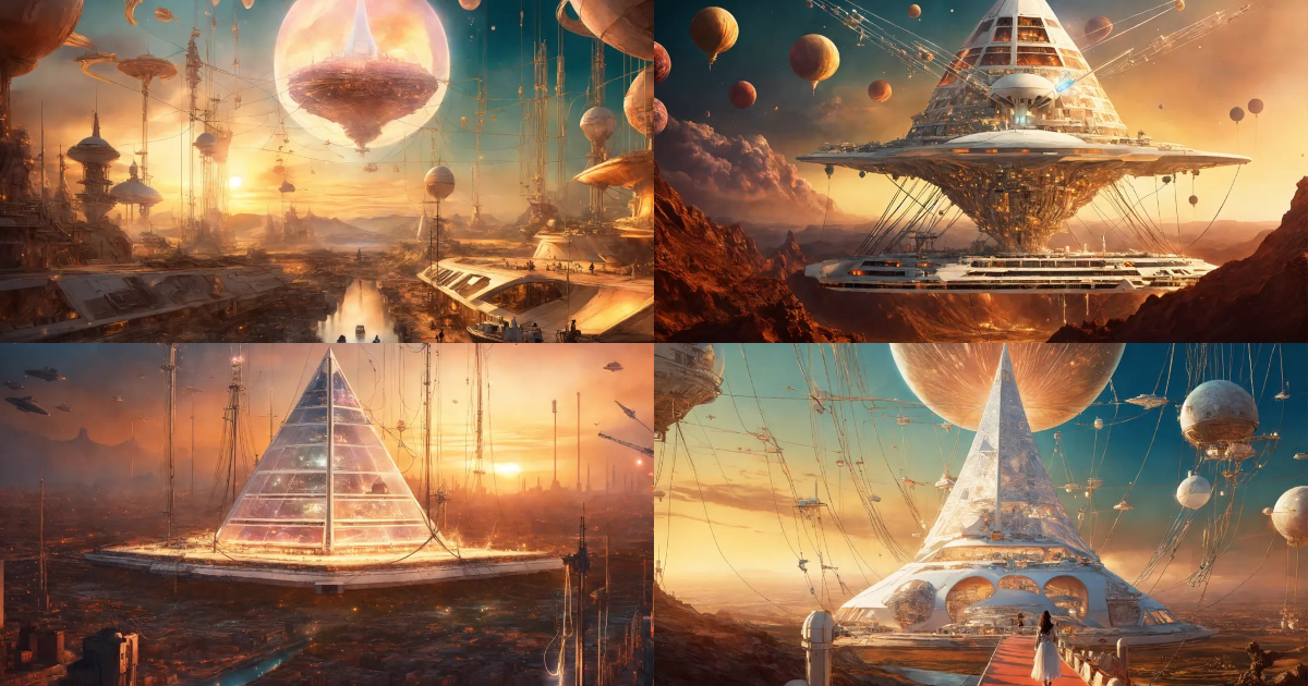 Lexica - Large landscape Photography, a large futuristic white ...