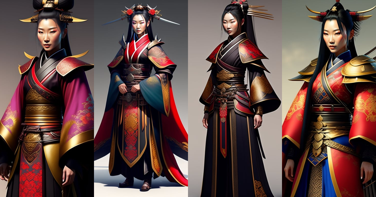 Lexica - Concept art of a beautiful samurai woman, fantasy, samurai ...
