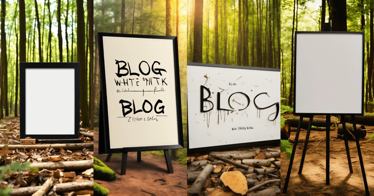 Lexica - Presentation of a simple white canvas, black frame, "Blog ...