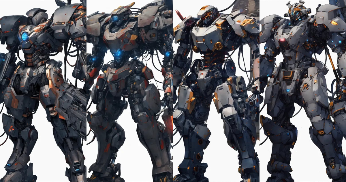 Lexica - An edgy style mecha with a wedge shaped head, high collar ...