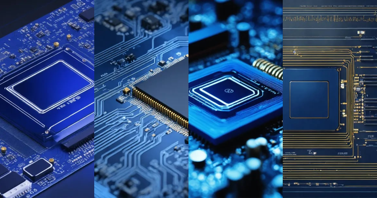 Lexica - Microelectronics scheme dark blue color