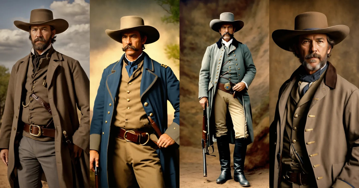 Lexica - Texas ranger 1800s general wearing a gray duster and hat