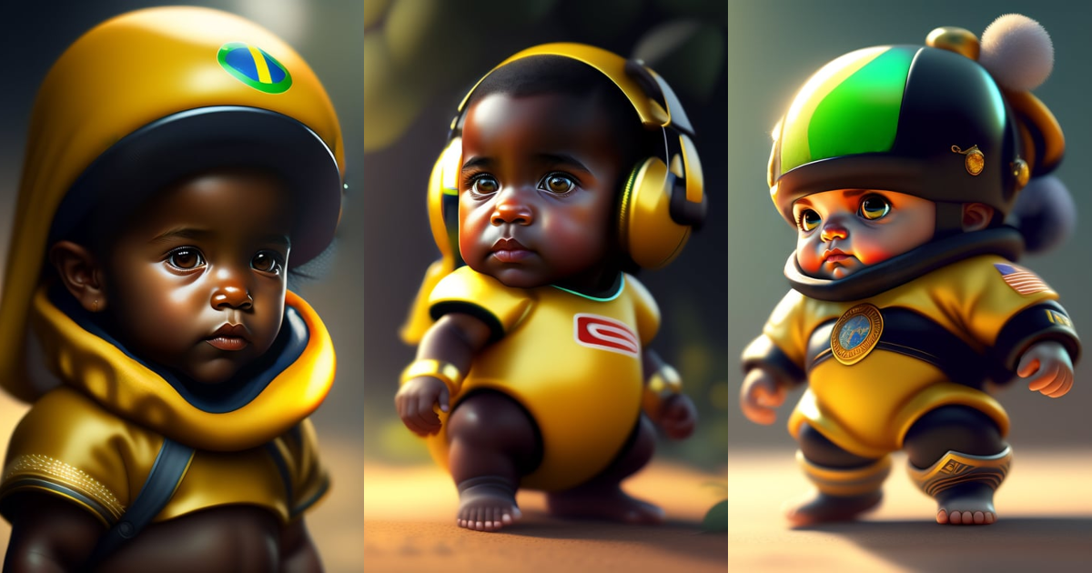 Lexica - Baby pele brazil, moonwalker, render, rembrandt, cgsociety ...