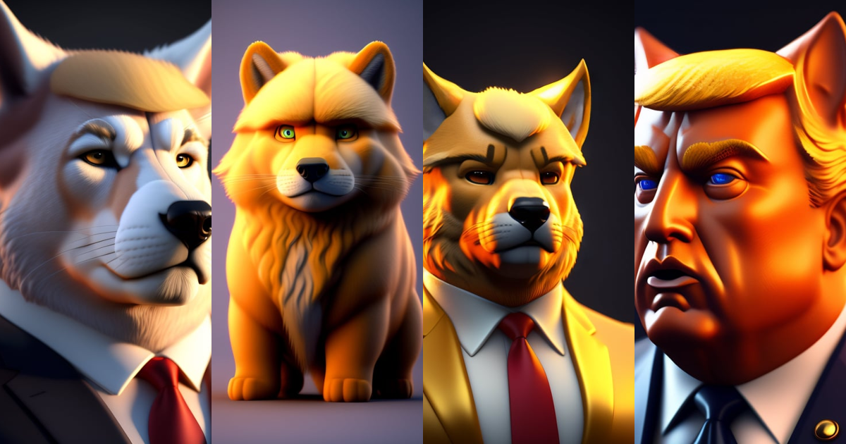 Lexica - A 3d render of donald trump as a furry, lumen render, highly ...