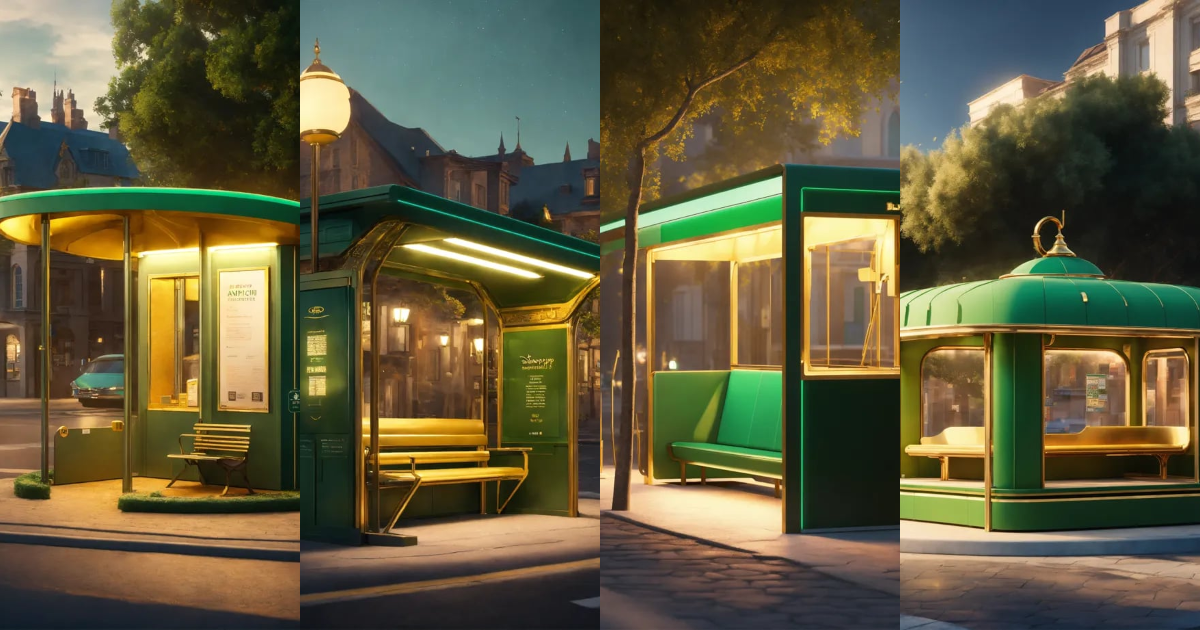 Lexica - Small architectural form in the form of a bus stop in the town ...