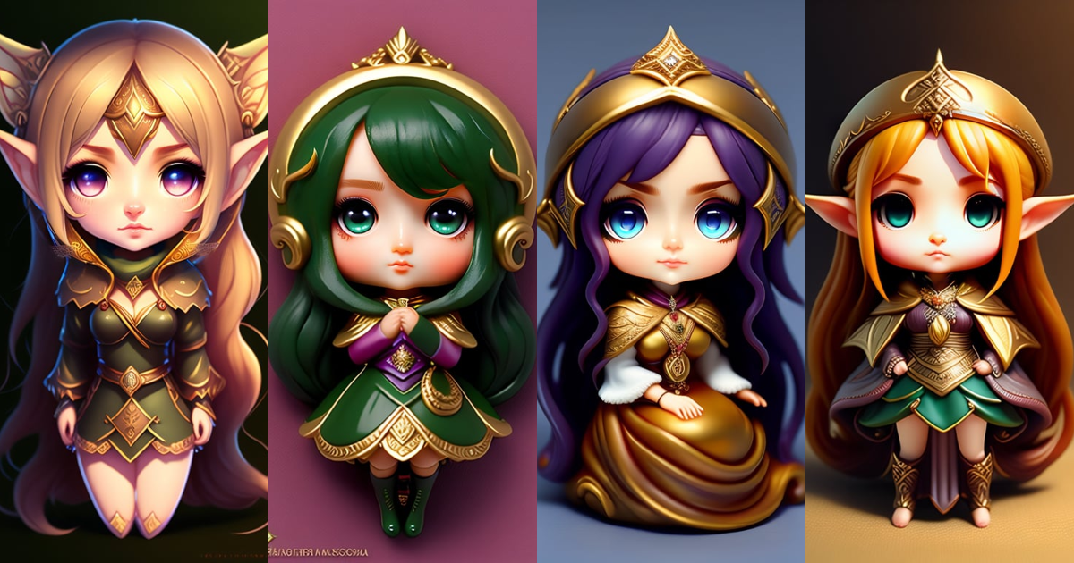 Lexica - Comfy elvish chibi goddess