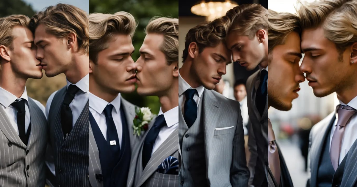 Lexica - Two young Norwegian male models, curled hair, light grey ...