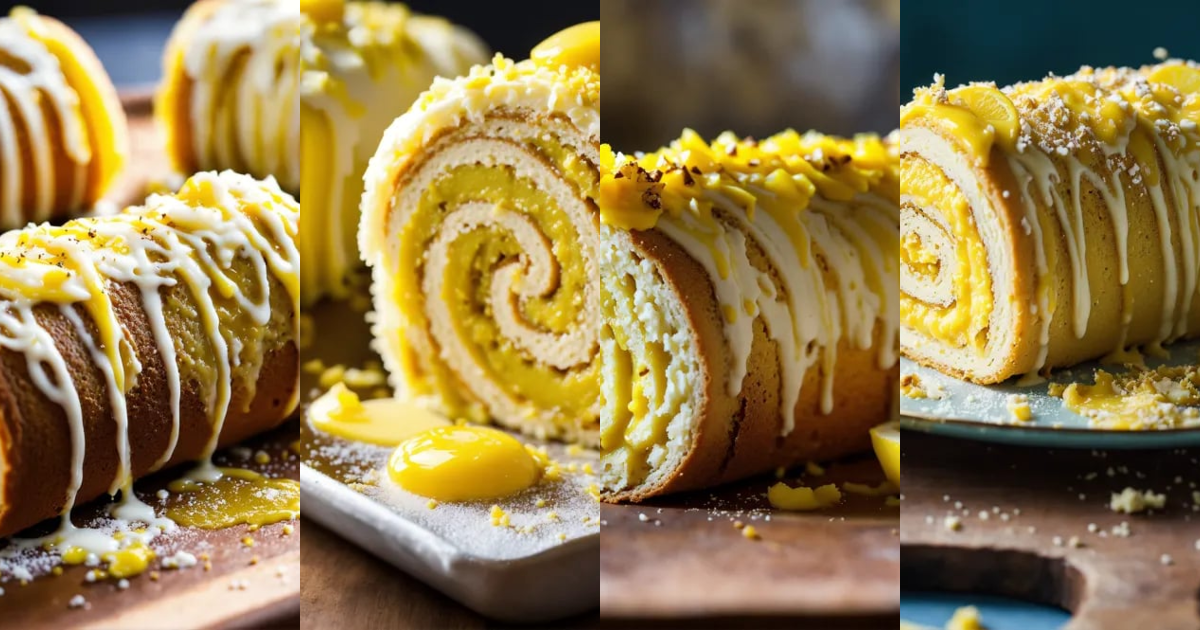 Lexica - Capture the essence of a swiss roll with lemon curd in a ...